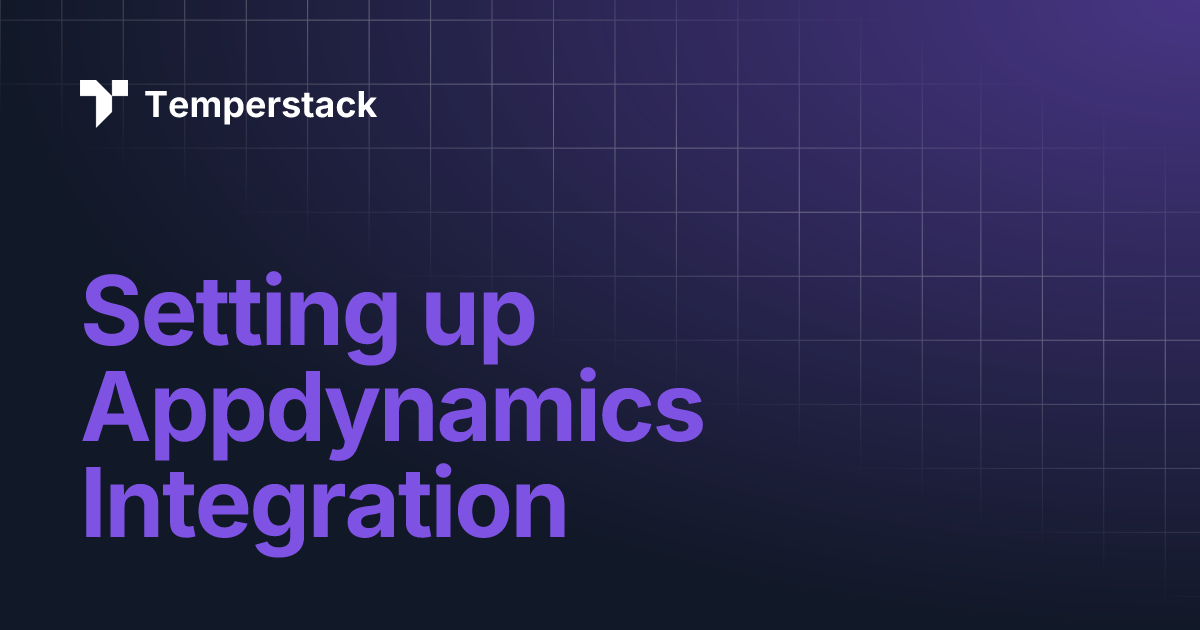 Setting up Appdynamics Integration | Temperstack